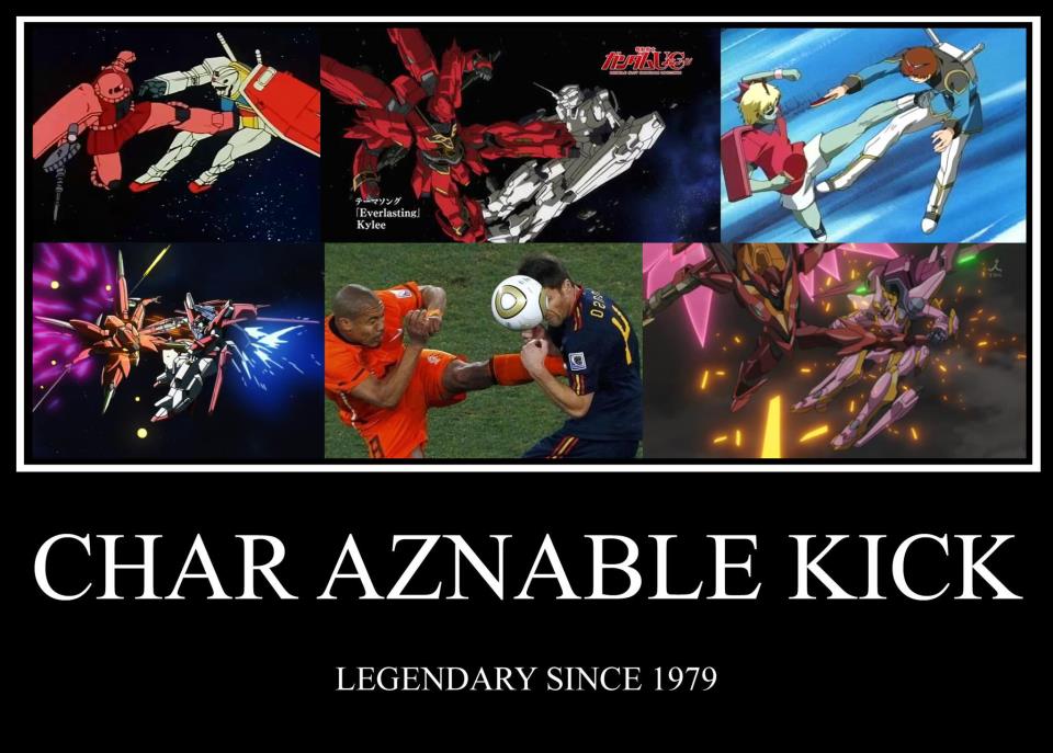 Gundam MEME: the famous Char Aznable Kick