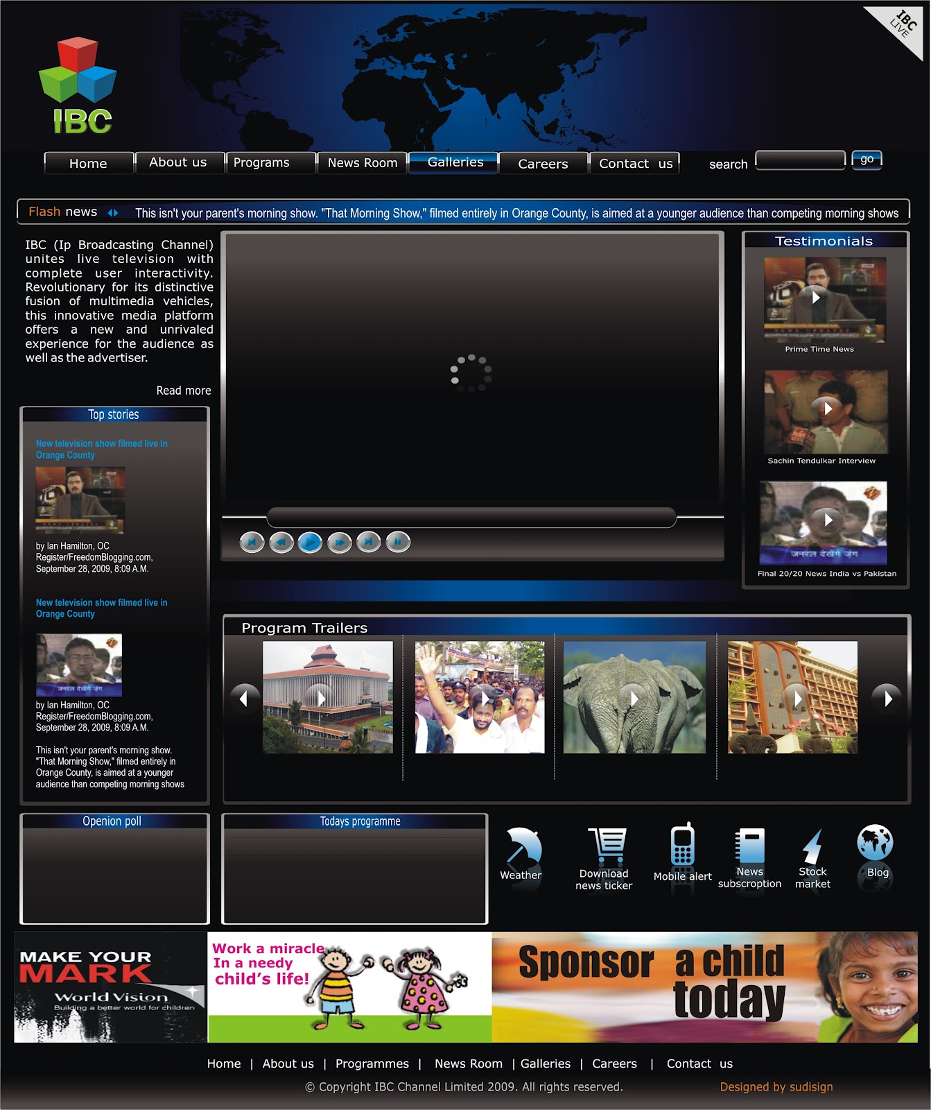 sudisign: web template for broadcasting media
