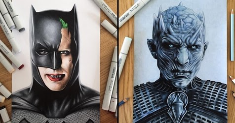 Superheroes And Villains Drawings