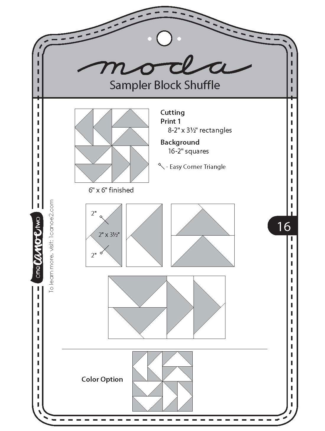Quilters' Quarters: Moda Sampler Block Shuffle