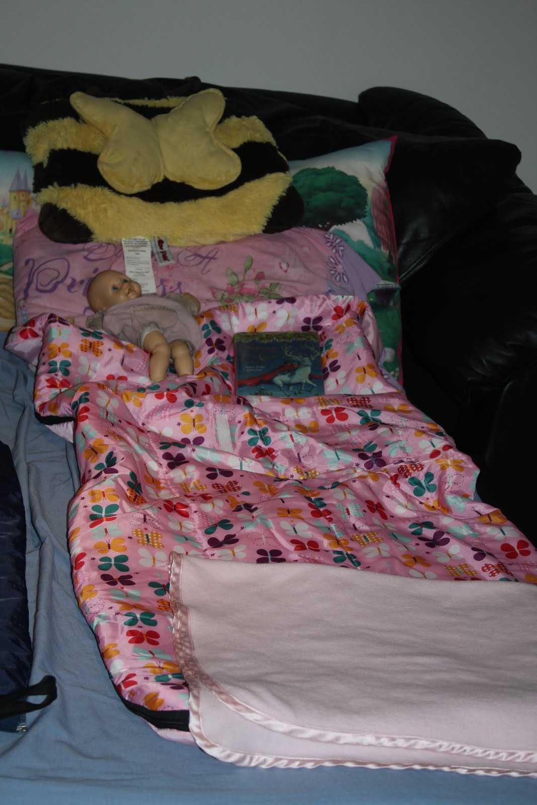 Maney Family Fun: A sleep over in the basement.