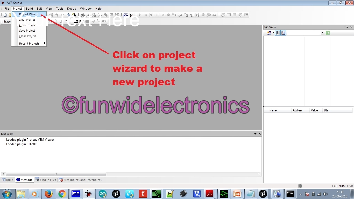 Fun with electronics and sensors: How to make a new project in AVR Studio 4