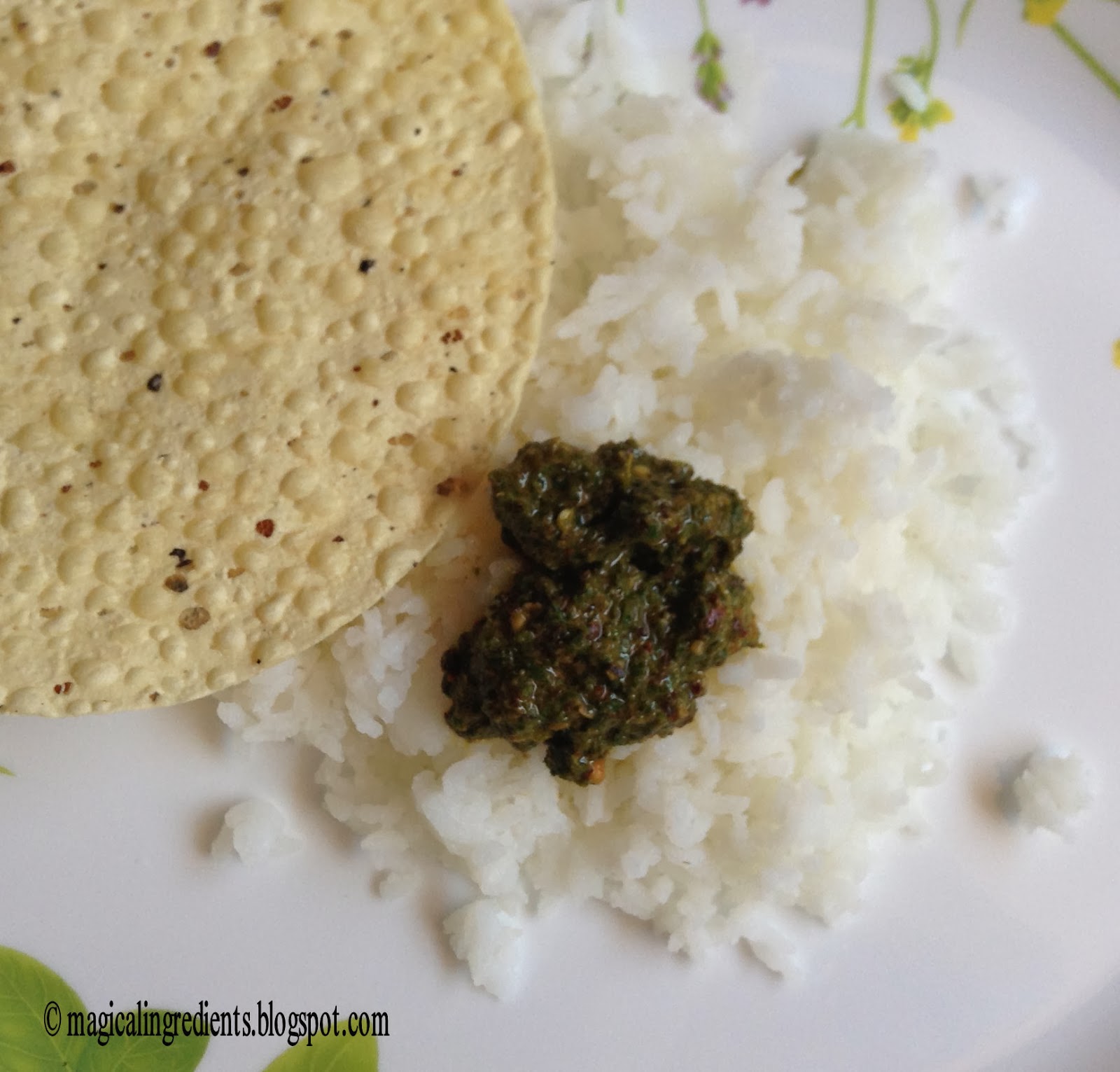 Vallarai Keerai Thogayal - Magical Ingredients