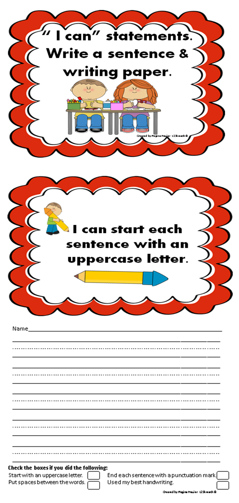 123kteacher: I Can Write a Sentence.