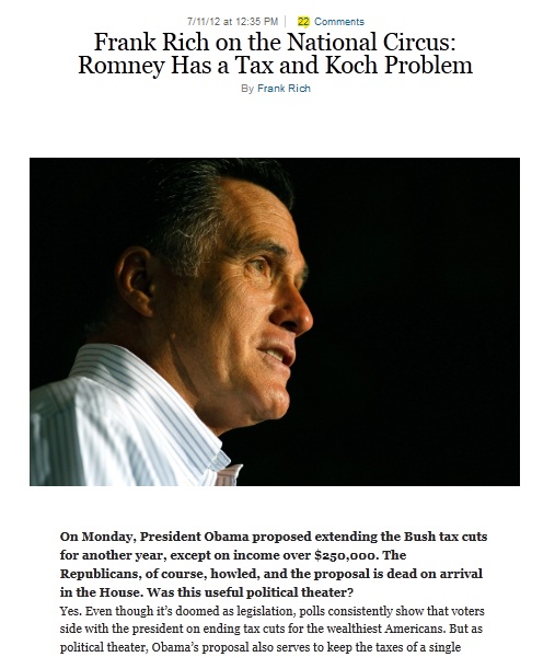 Journalism or Bust!: Creating a Publishing Platform: Frank Rich