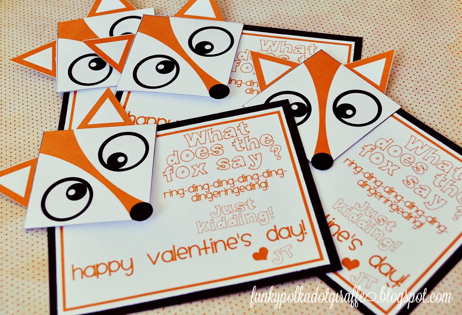 Funky Polkadot Giraffe: Valentine Idea: What Does the Fox Say? Bookmark ...