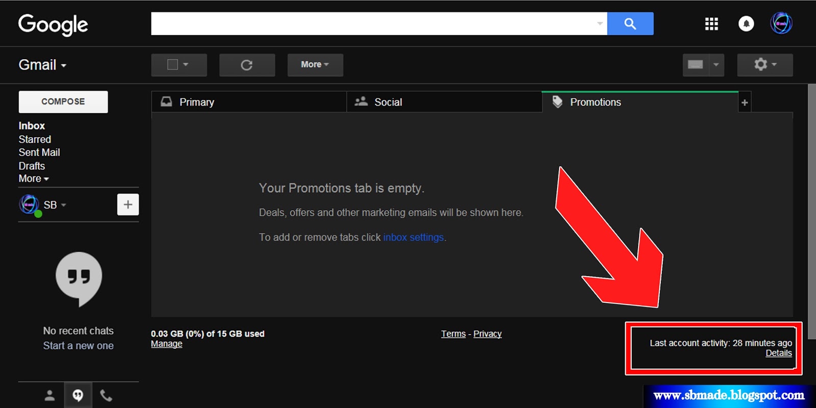 How to check your last account activity in gmail | SBmade | New Data Of ...