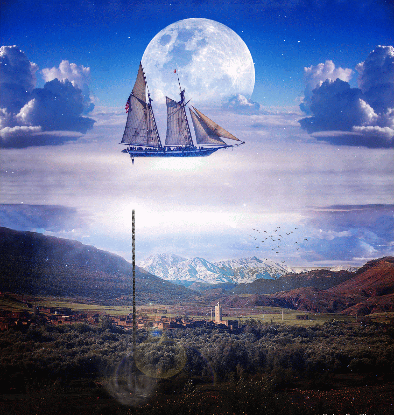 Ocean Sky MANIPULATION SCENE EFFECT IN PHOTOSHOP CC - vermouns works