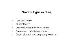 Svenska: Att skriva en novell