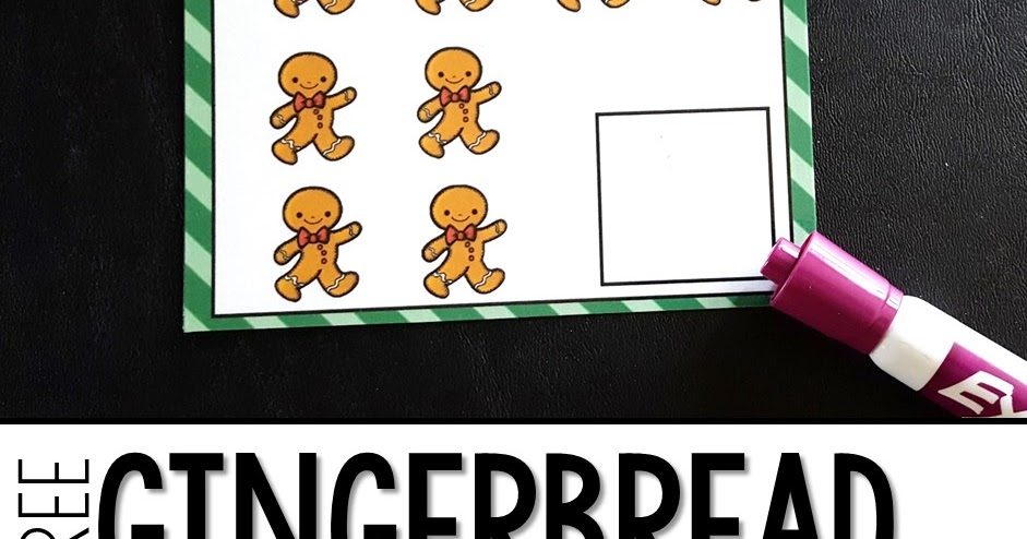 Classroom Freebies Too: Gingerbread Counting Cards