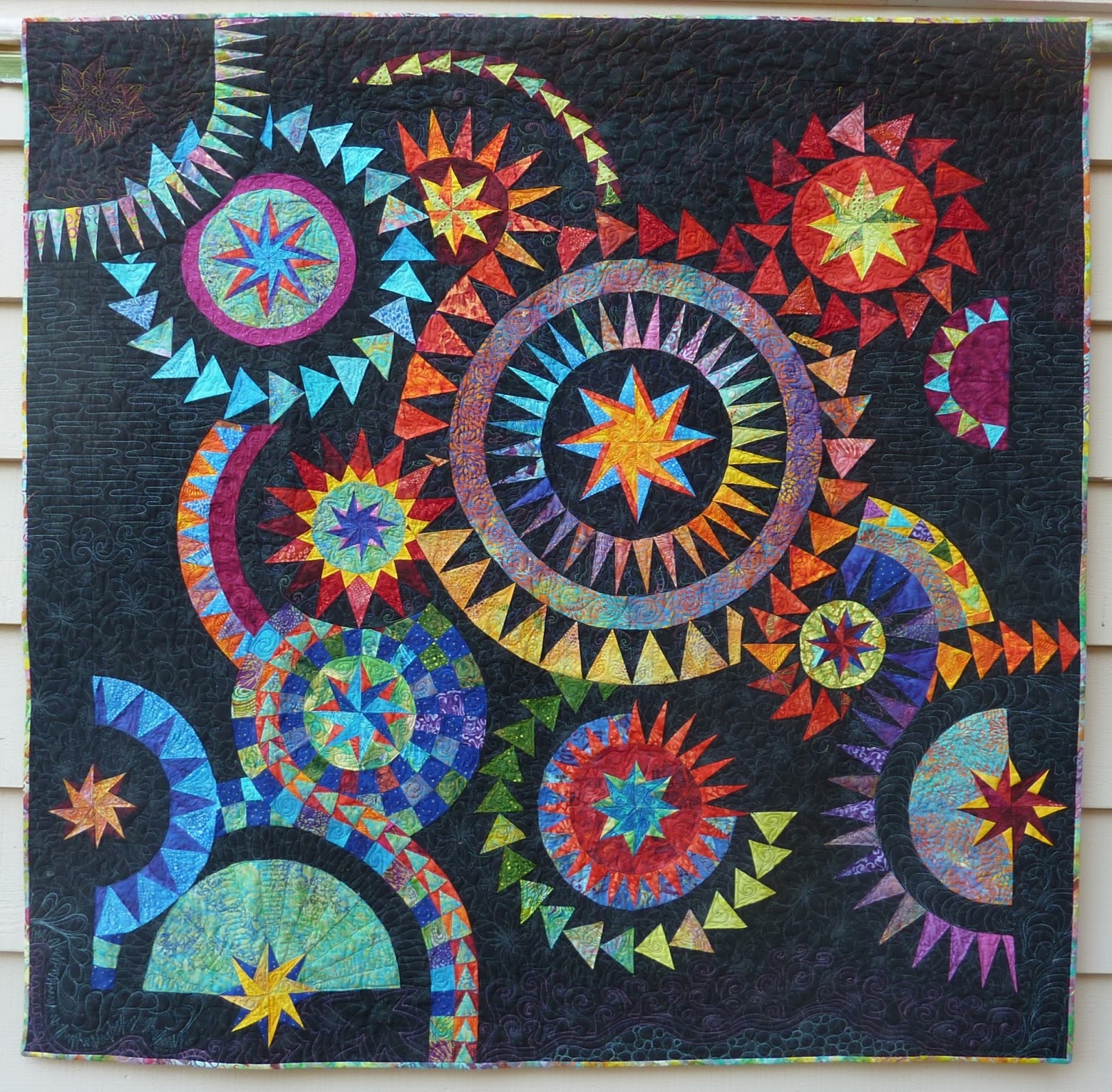 Summer's Snippets: The Colourful Quilt / Over & Under Variation Quilt ...