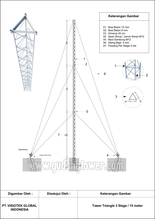 Harga Tower Triangle Ukuran 20x20x20 | GudangTower