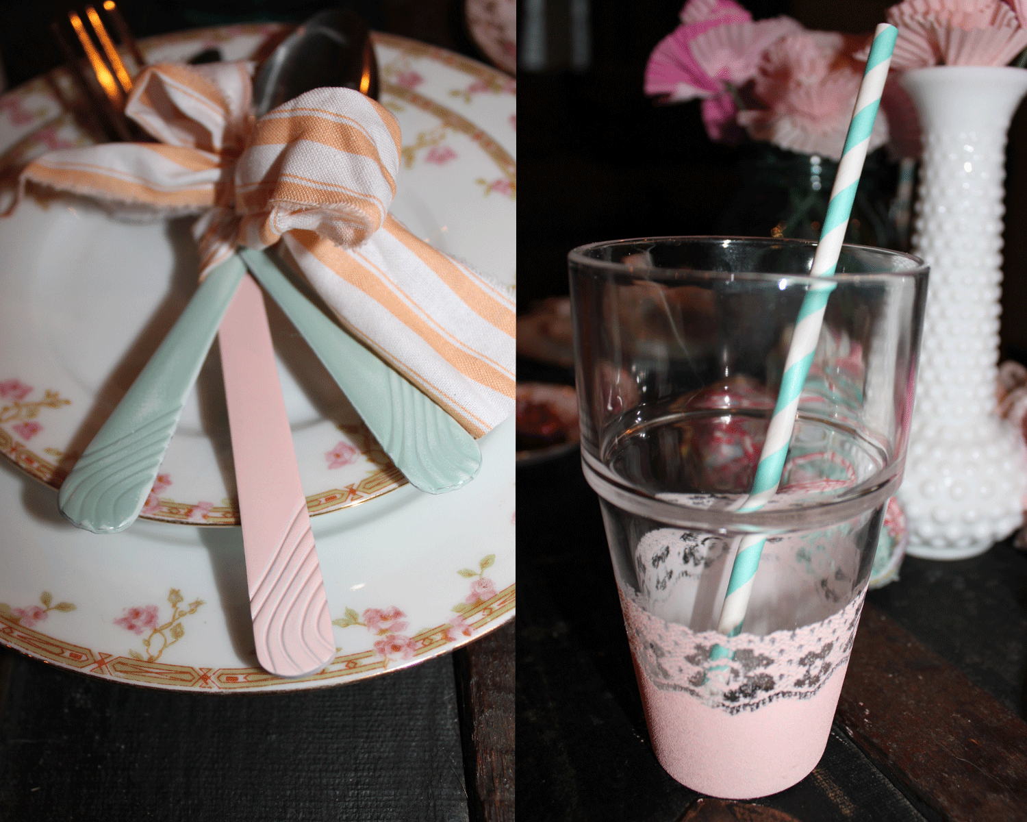 Ashley Thunder Events: DIY LACE PAINTED GLASSWARE & BONUS: Painted ...