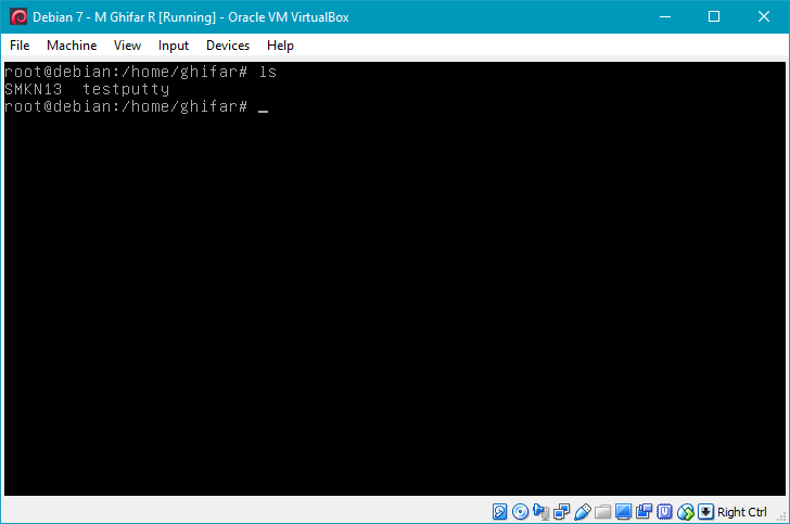 Muhammad Ghifar: Cara Remote Debian menggunakan PUTTY