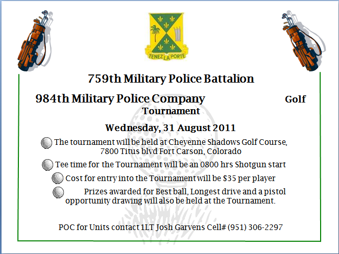 My Experiences with the 59th MP CO: 759th Military Police Battalion ...