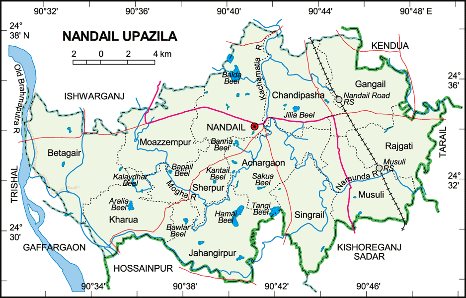 Mouza & Land Use Maps of Nandail Upazila, Mymensingh, Bangladesh ...