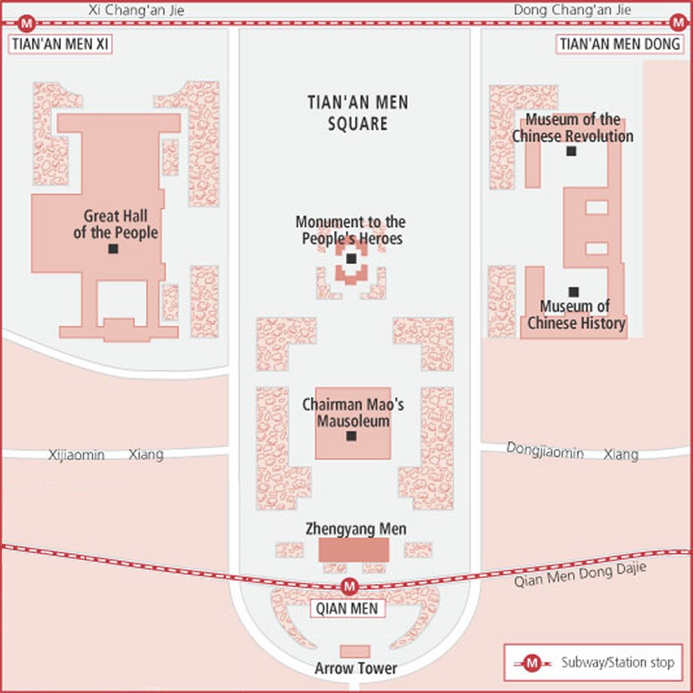 Tiananmen Square Map