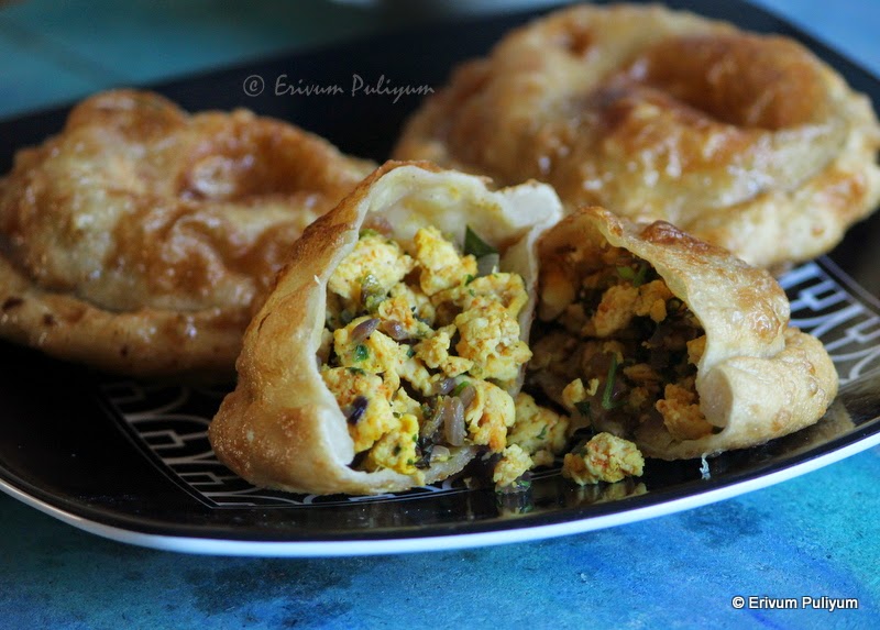 Erivum Puliyum: Irachi Pathiri (Pathil) | Fried Bread with Meat ...