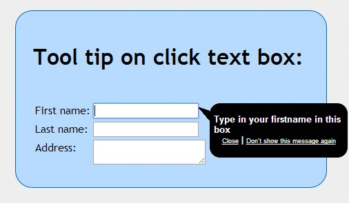 Tool Tip for Form Fields