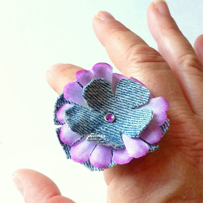Mich L. in L.A.: DIY Denim Cocktail Ring