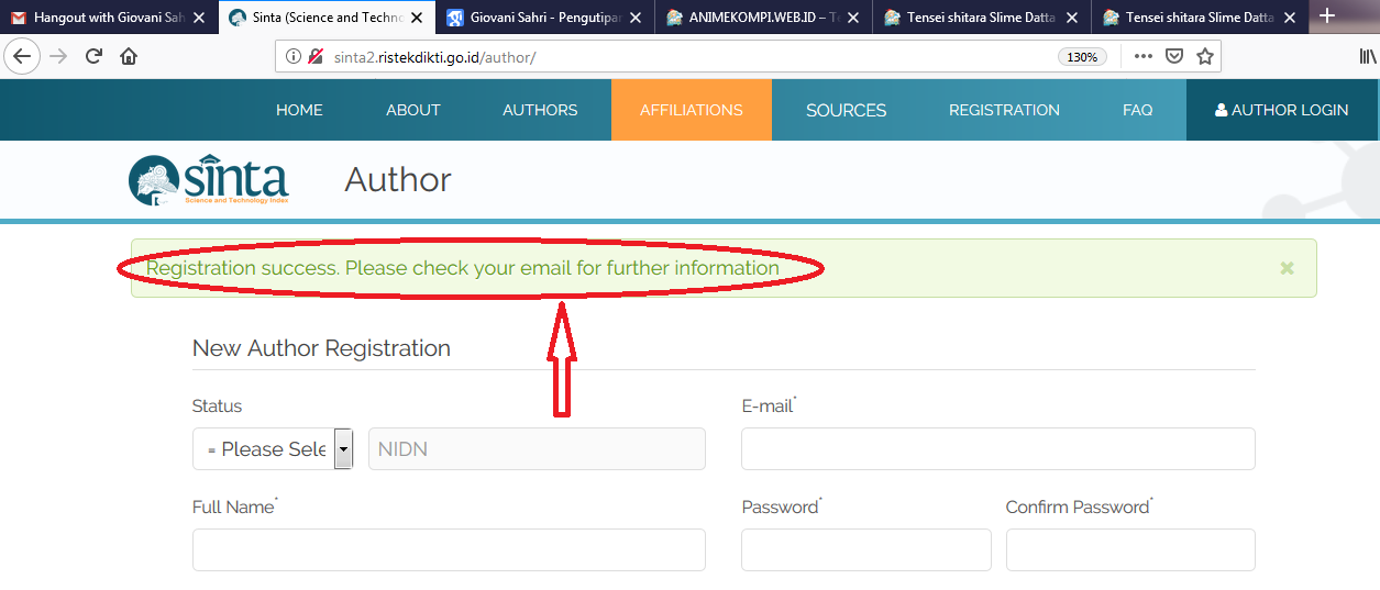 SINTA : Cara Mudah Registrasi SINTA RISTEKDIKTI