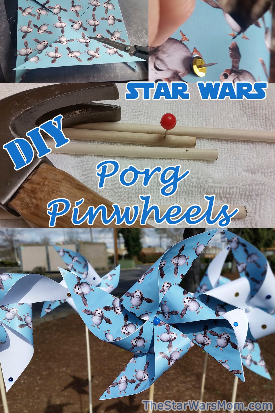 DIY Porg Pinwheel Craft - Perfect for Star Wars Birthday Parties and ...