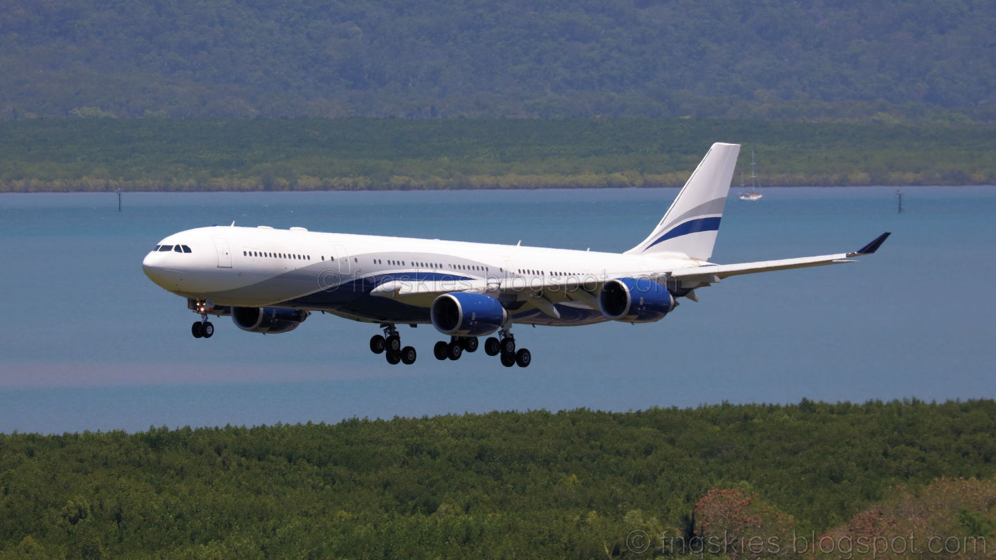 Far North Queensland Skies: Hi Fly Airbus A340-500 CS-TFX arrives