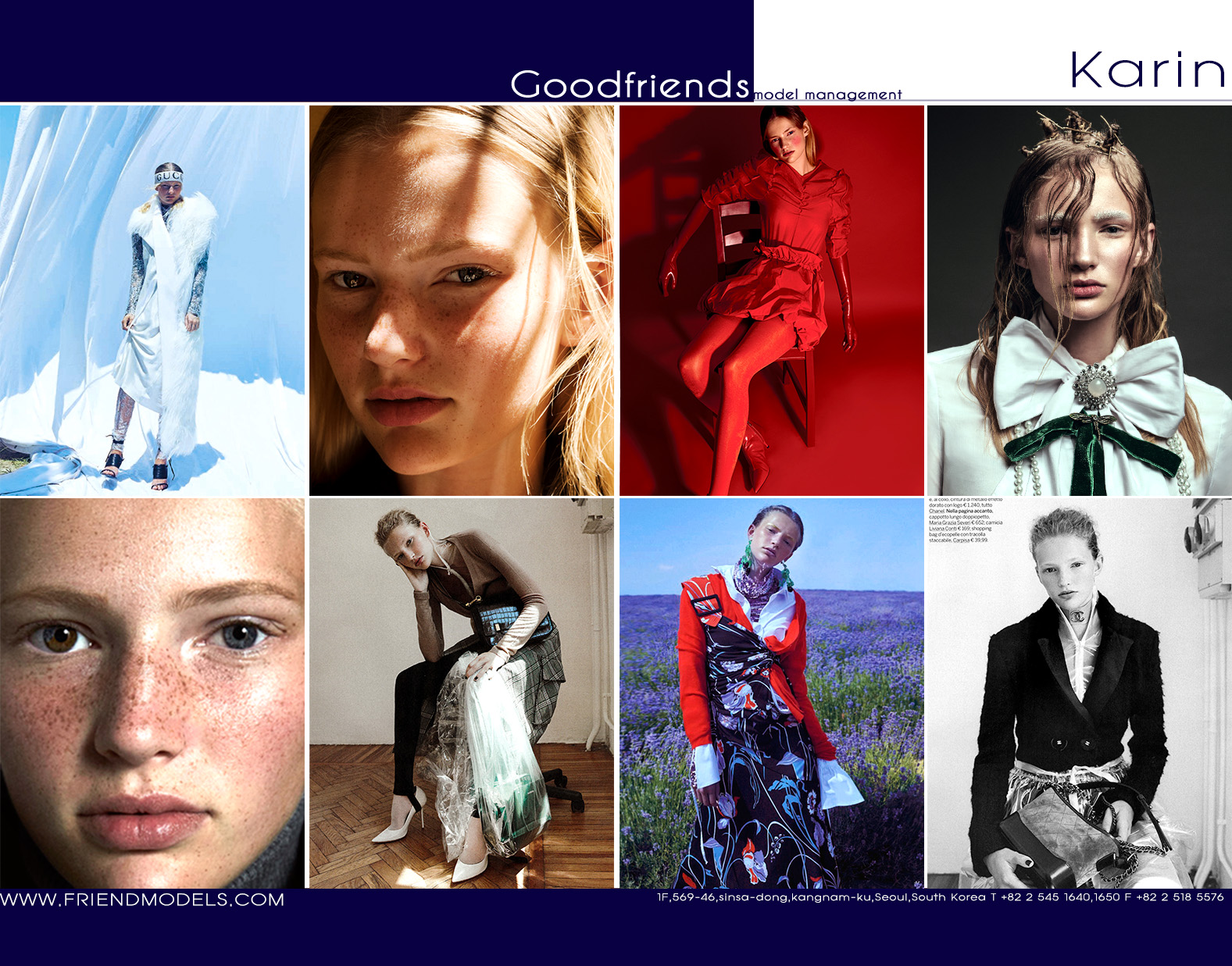 Goodfriends Model: Karin's Comp Card in Korea