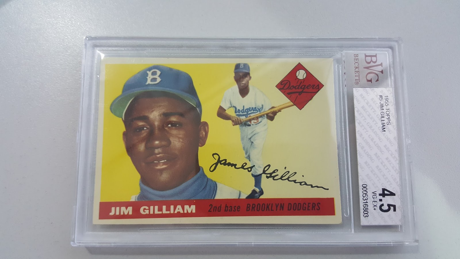 Dodger Penguin: Card of the Day - 1955 Topps : Jim Gilliam Base BVG ...