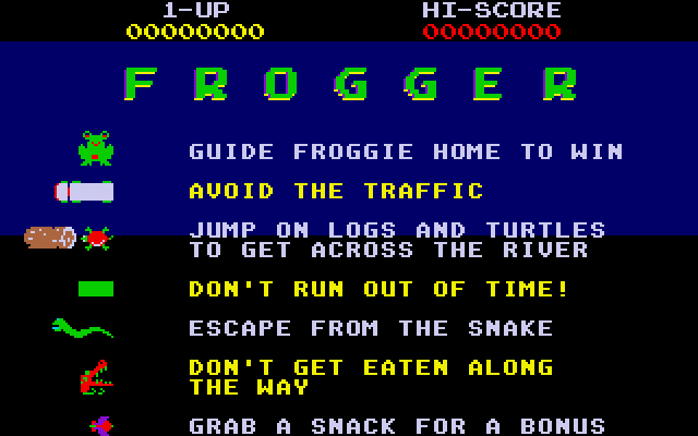 Atari ST games website: Frogger