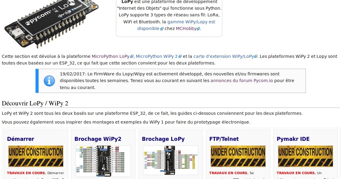Nouveauté tutoriel: rédaction de tutoriel WiPy 2 et LoPy - MCHobby - Le Blog