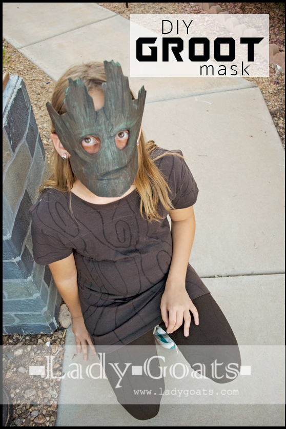Lady Goats: Last Minute Costume Idea: DIY Groot Mask for 33 Cents