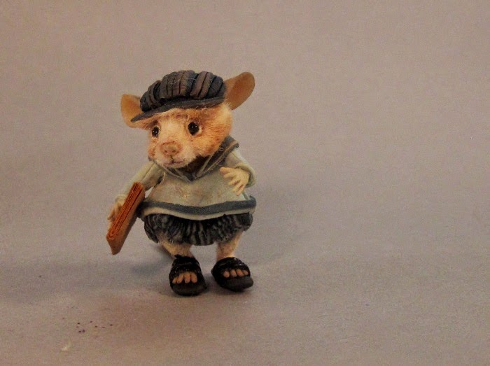 Aleah Klay Studio: Miniature Mouse Newsie, paper boy art doll on Ebay ...