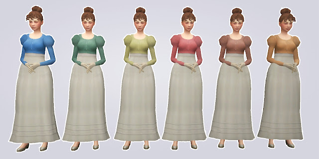 TS4: Casual Regency Dress | History Lover's Sims Blog