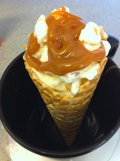 Deffa med pizza: GB Gräddglass Krokant