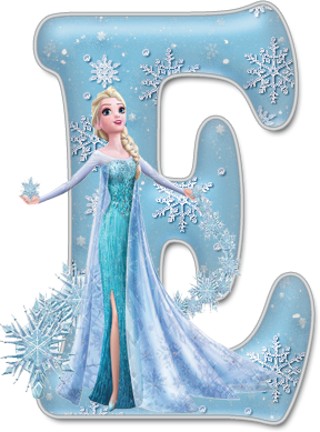 Alfabeto de Elsa con Vestido de Gala. - Oh my Alfabetos!