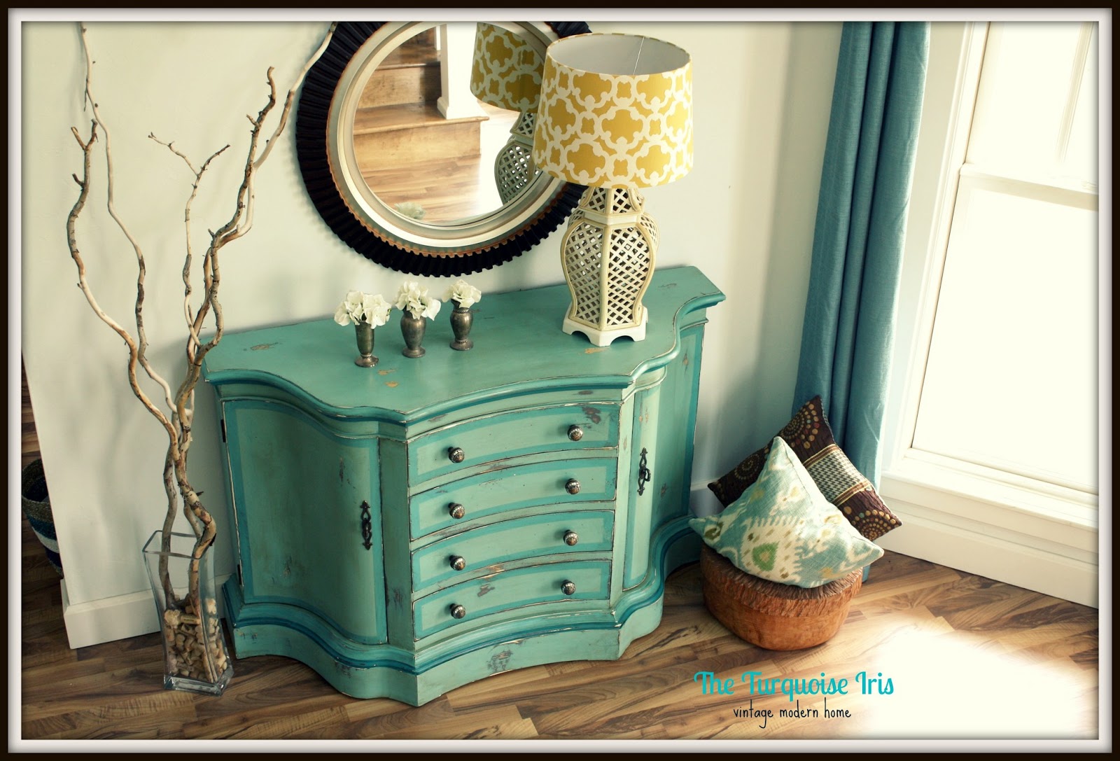 The Turquoise Iris ~ Furniture & Art: Teal, Blue & Green Painted Entry ...