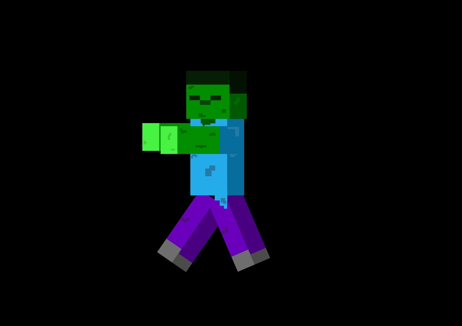 2D Game Project!: Minecraft world enemies: Zombie