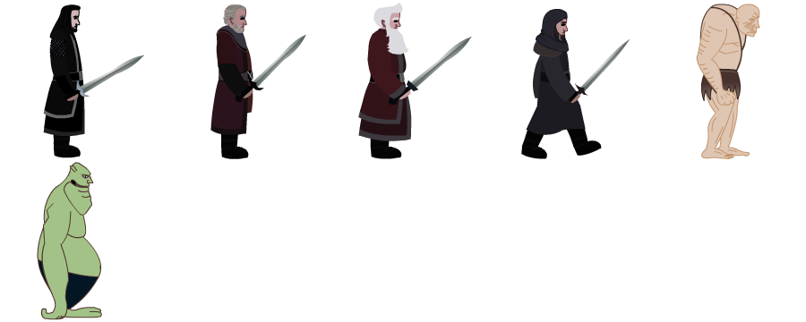 sarath kumar(2d flash animator): character designs for a mobile game