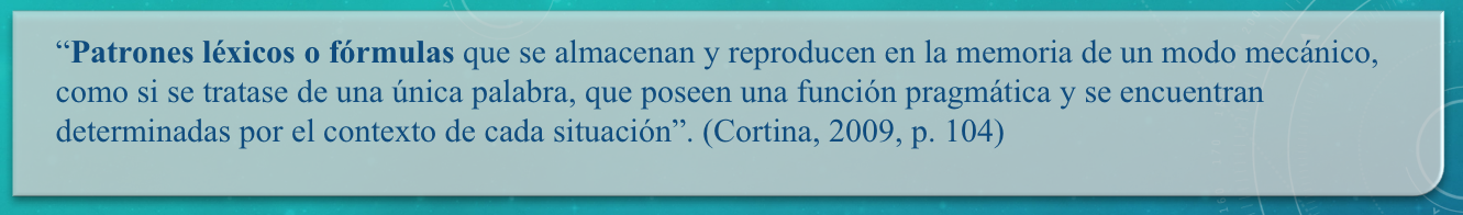 Portafolio de formación Sandy Hoyos: Muestra 3: Lenguaje formulaico