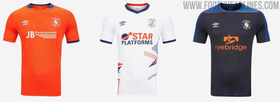No More Puma - Umbro Luton Town 20-21 Home, Away & Third Kits Released ...