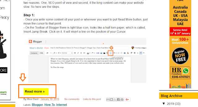 How To Add Read More Button On Posts In Blogger | Blogger Tips | Style ...