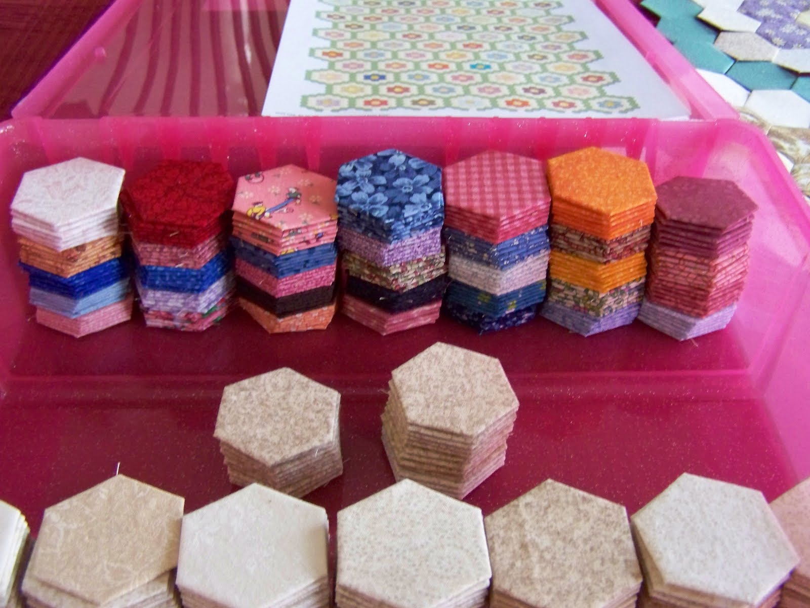 When Life Gives You Scraps, Make Quilts!: Hexagon Progress