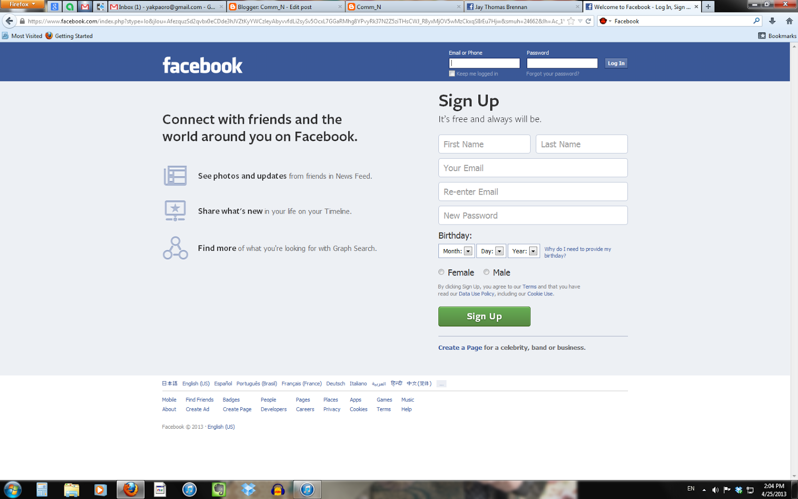 Comm_N: Application 2.1: Facebook