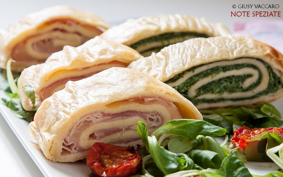 Rotolini di sfoglia variegati - Note Speziate