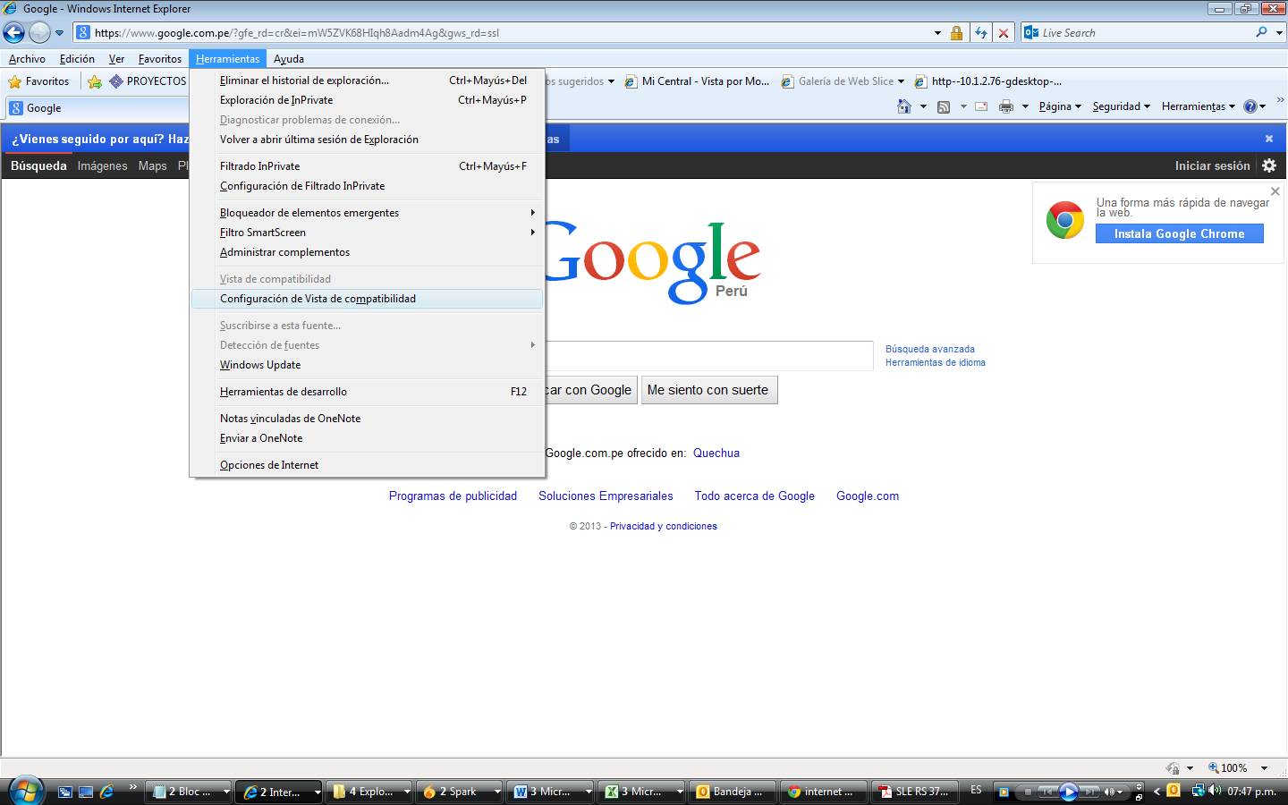 Configurar Vista de Compatibilidad – SUNAT ~ Informática de Tributos ...