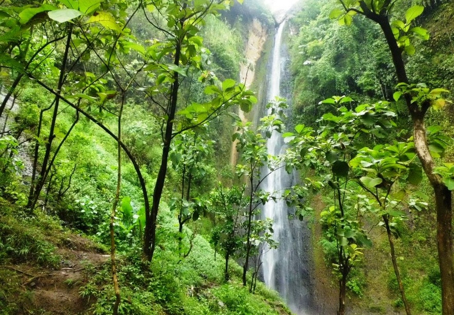 Curug Perawan, Indahnya pemandangan air terjun tertinggi di Kulon Progo ...