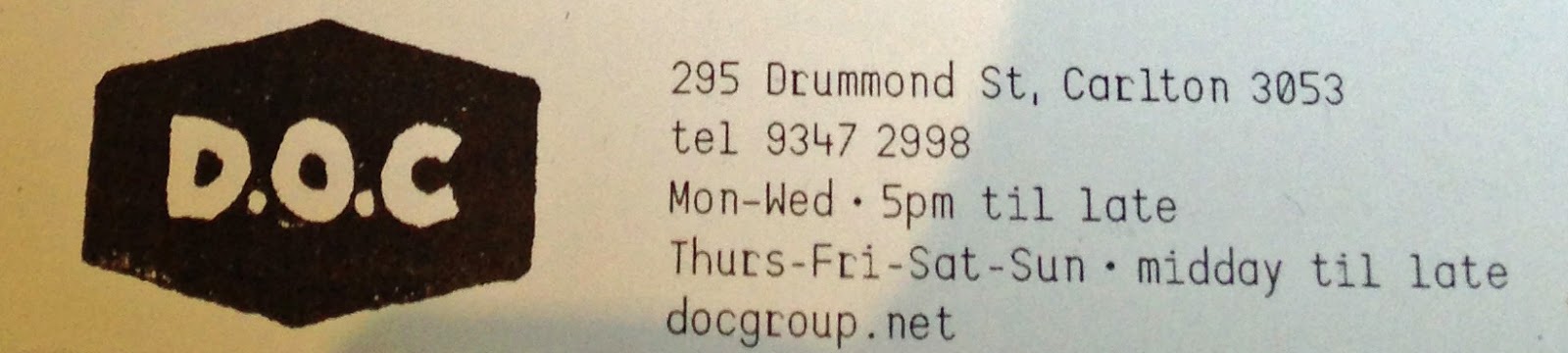 Yellow Eggs: D.O.C Pizza & Mozzarella Carlton