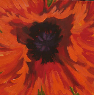 Susan Bell Fine Art: Susan Bell artist, plein air floral, oriental poppies