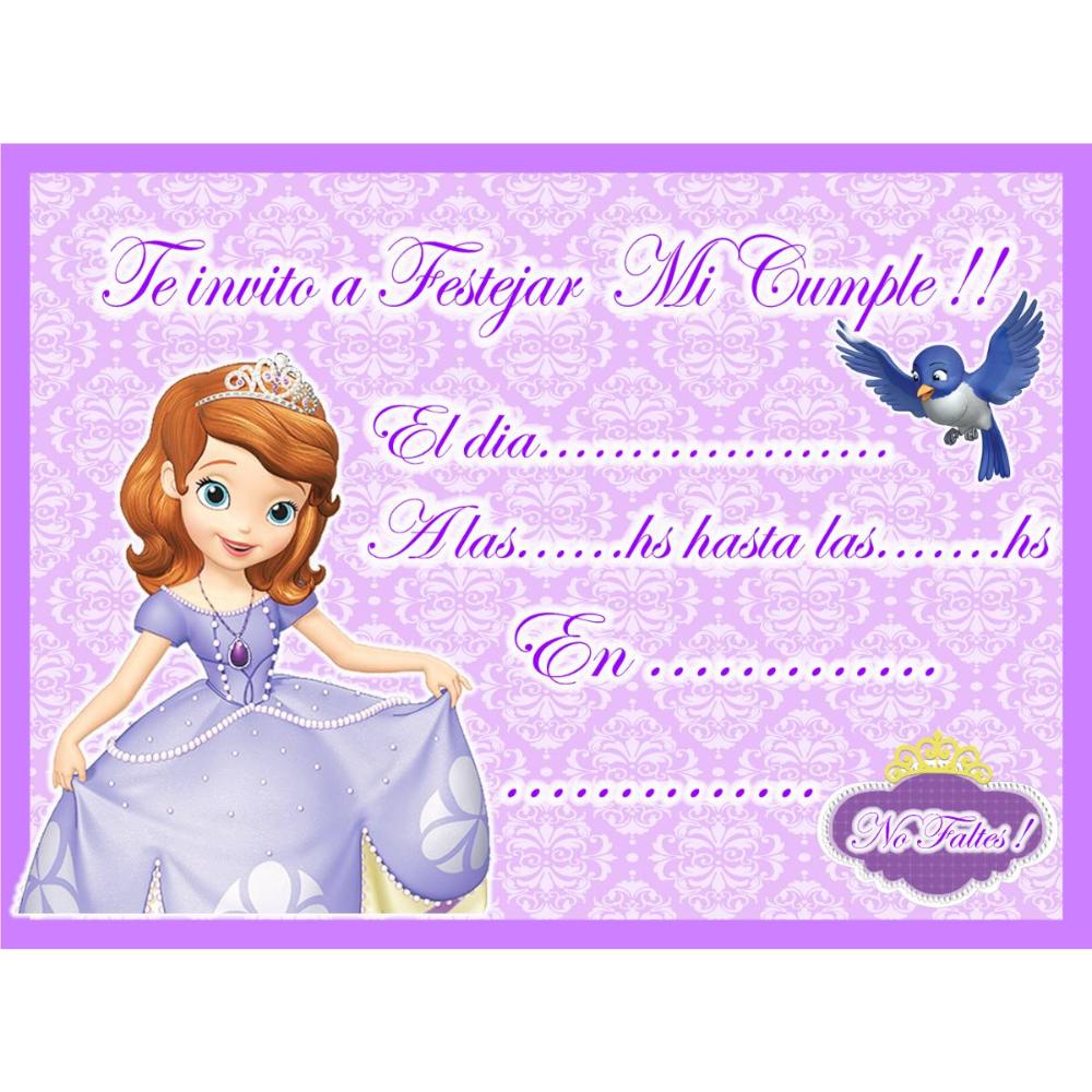 Invitaciones De Disney Sofia La Primera
